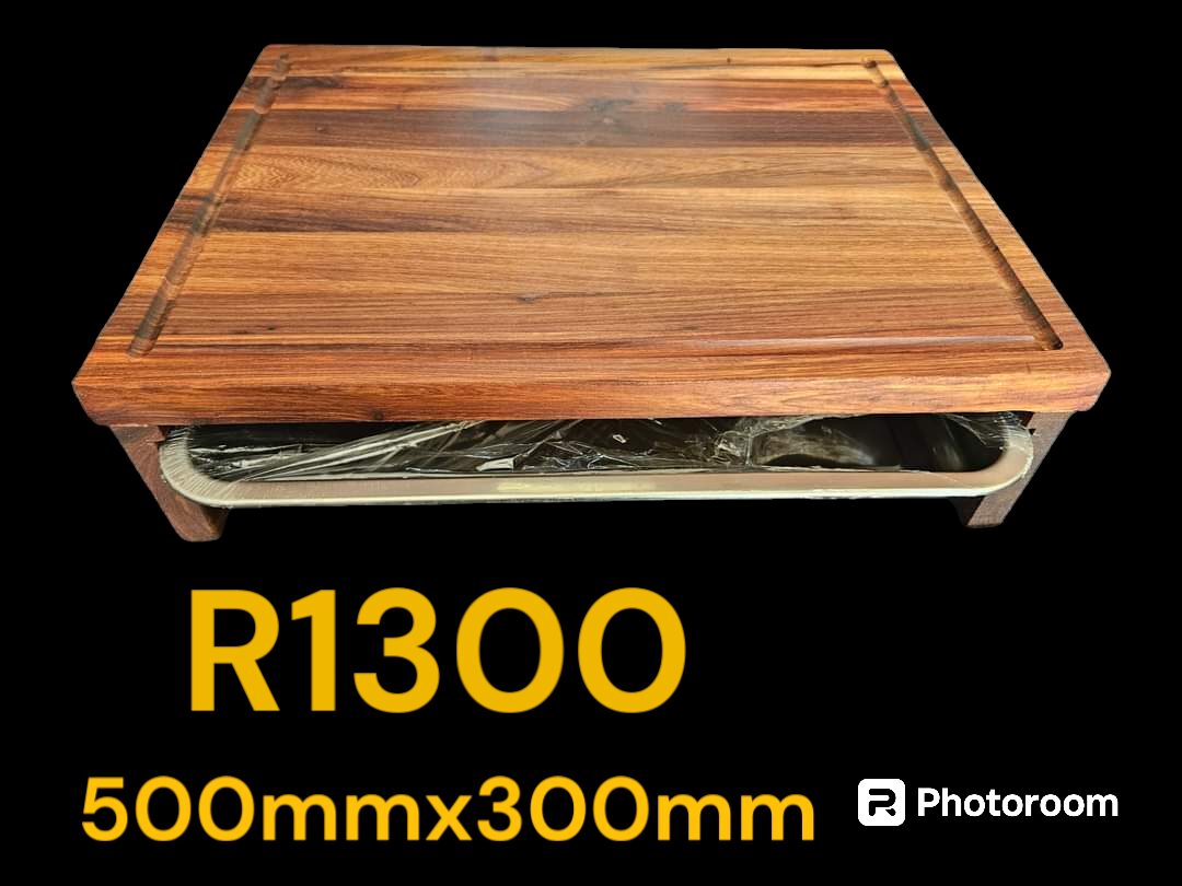 Kiaat Braai Plank with Serving dish - Die Kiaat Braai Plank